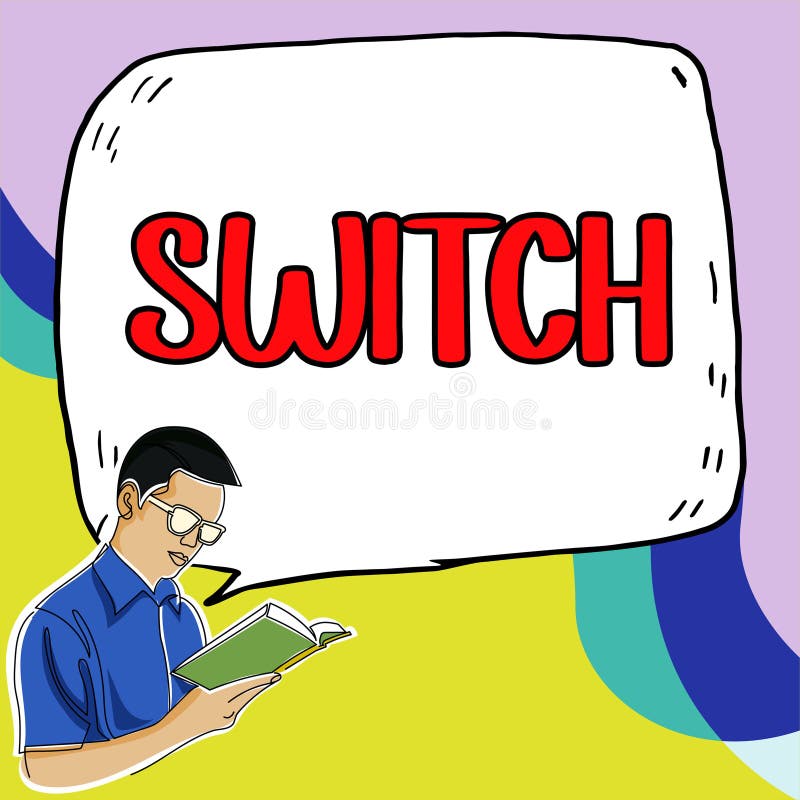 Text Caption Presenting Switch. Word for Device for Making and Breaking ...