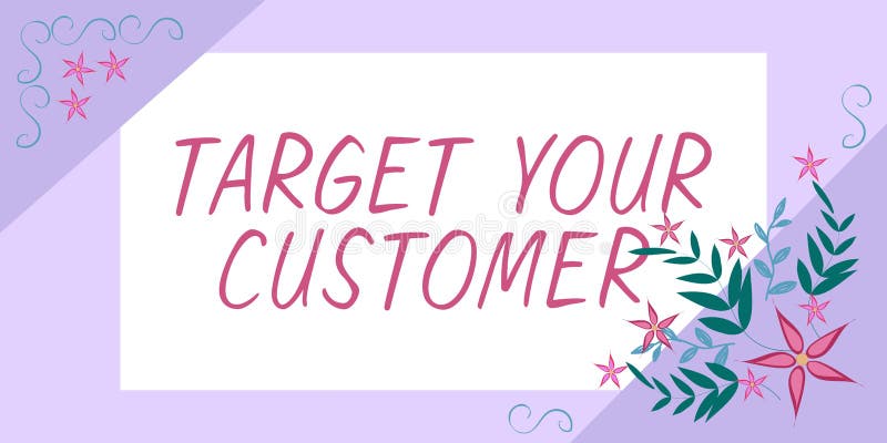 Conceptual Caption Target Your Customer. Word for Tailor Marketing ...