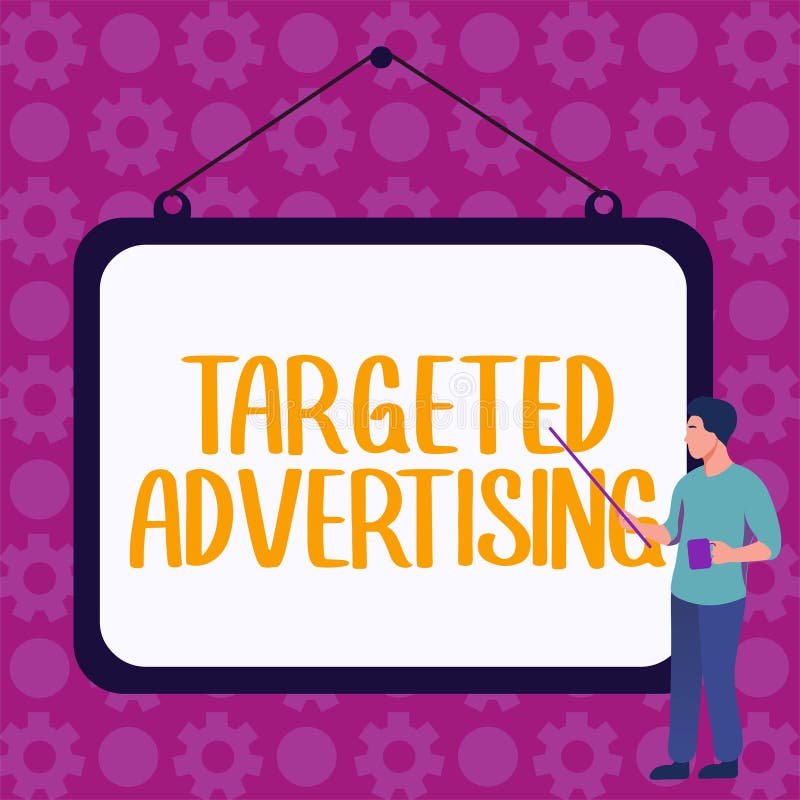 Text Caption Presenting Targeted Advertising. Business Concept Online ...
