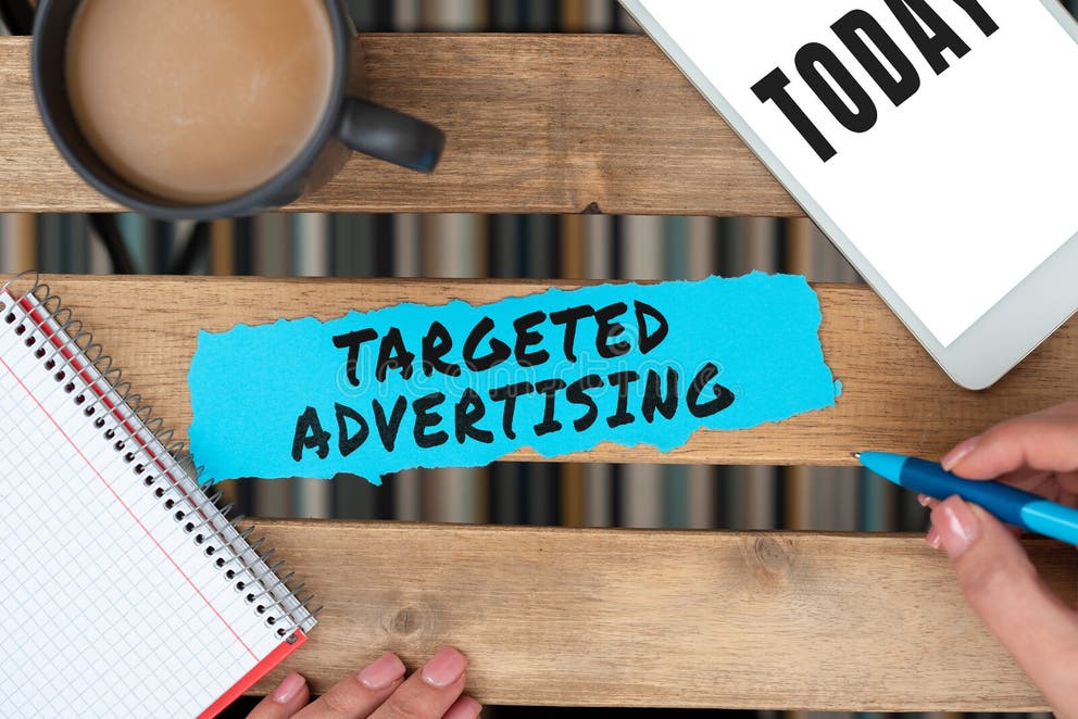 Text Caption Presenting Targeted Advertising. Concept Meaning Online ...