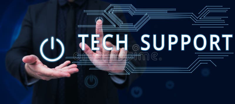 Text Caption Presenting Tech Support. Concept Meaning Assisting ...