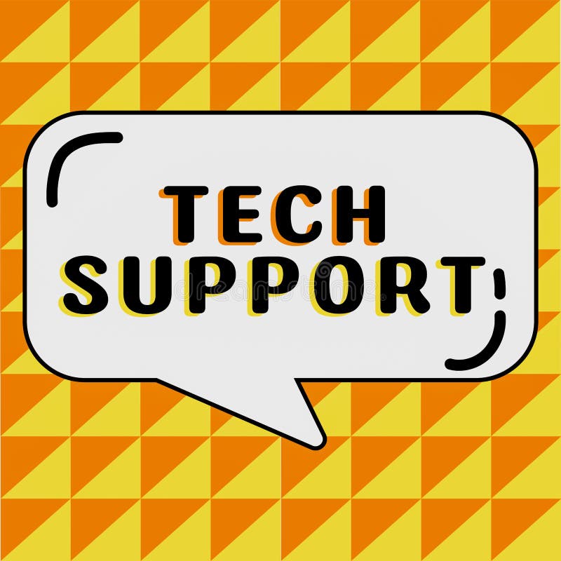 Text Caption Presenting Tech Support. Internet Concept Assisting ...