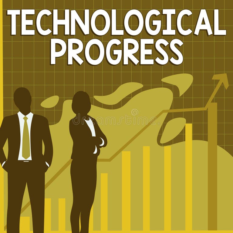 Sign Displaying Technological Progress. Business Approach Overall Process of Invention ...