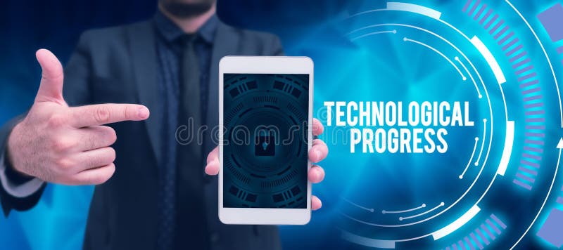 Text Caption Presenting Technological Progress. Conceptual Photo ...
