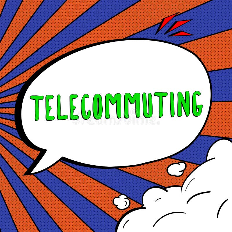 Conceptual Display Telecommuting. Business Approach Work at Home Using ...