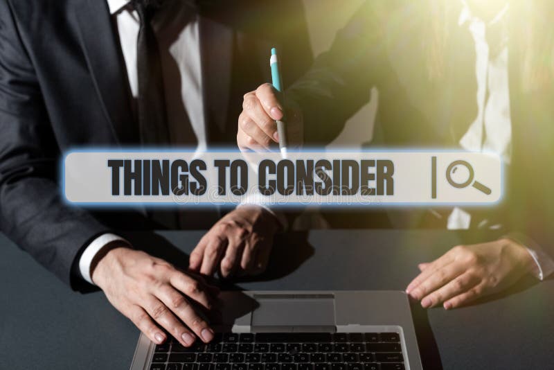 Conceptual Caption Things To Consider. Business Concept Think about ... Conceptual Caption Things To Consider. Business Concept Think about ...