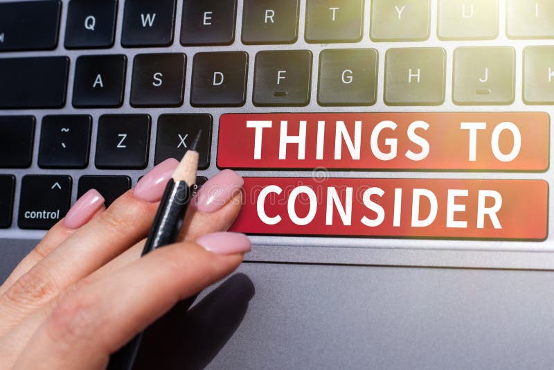 Text Caption Presenting Things To Consider. Conceptual Photo List To ...