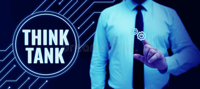 Text Caption Presenting Think Tank. Concept Meaning Thinking of ...