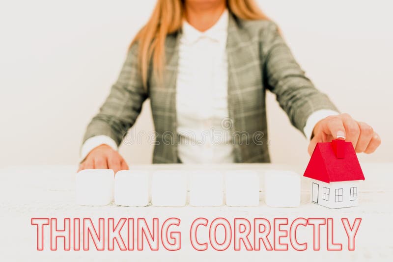 Text Caption Presenting Thinking Correctly. Word for Principle that You ...