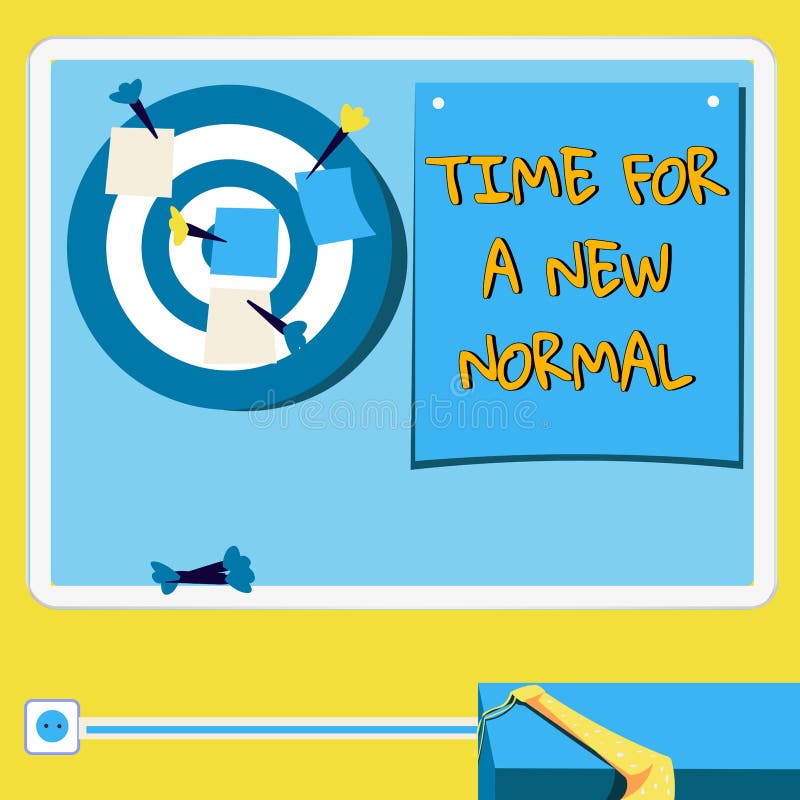 Text Caption Presenting Time for a New Normal. Business Showcase Make a ...