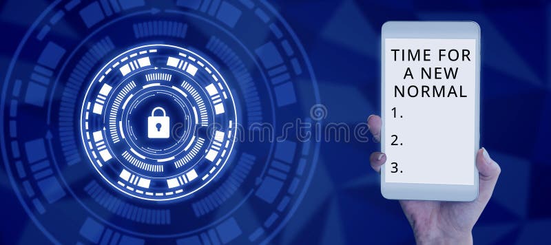 Text Caption Presenting Time for a New Normal. Concept Meaning Make a ...