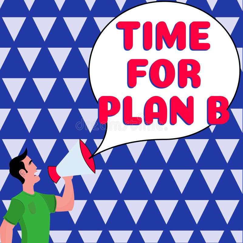 Text Caption Presenting Time for Plan B. Concept Meaning Make ...