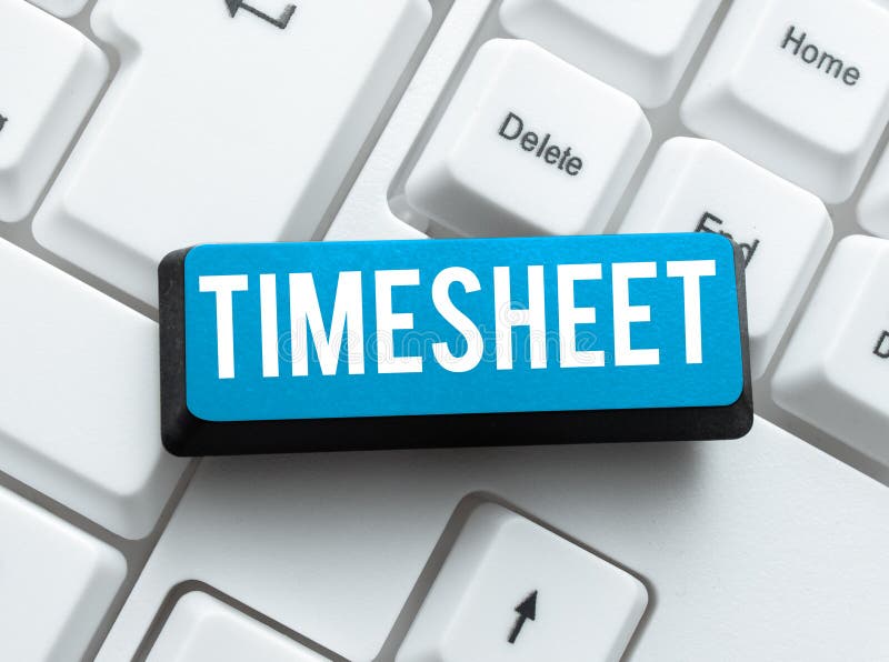 Text Caption Presenting Timesheet. Internet Concept Graphical ...