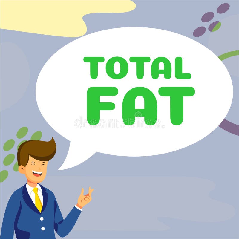 Text Caption Presenting Total Fat. Word for Combined Value of the ...