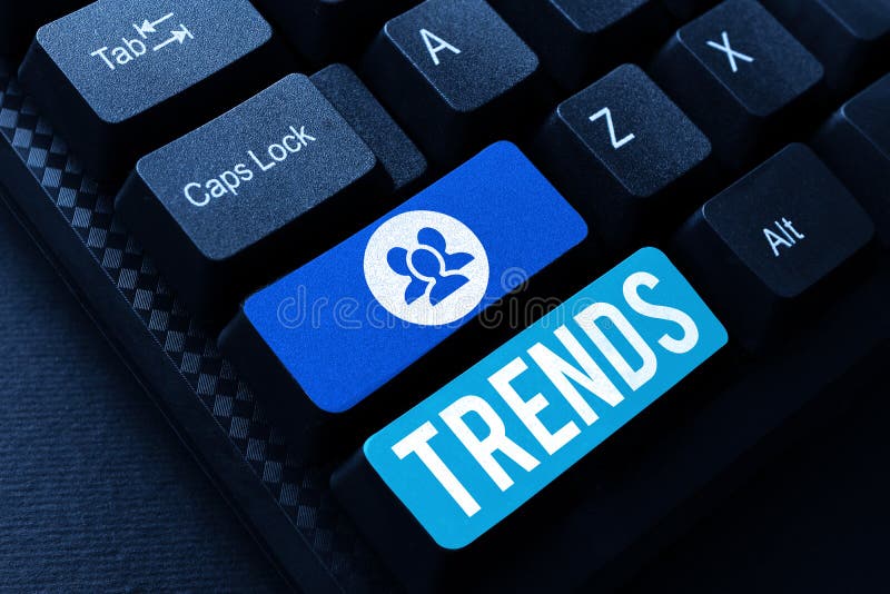 Text Showing Inspiration Trends. Business Showcase General Tendency of ...