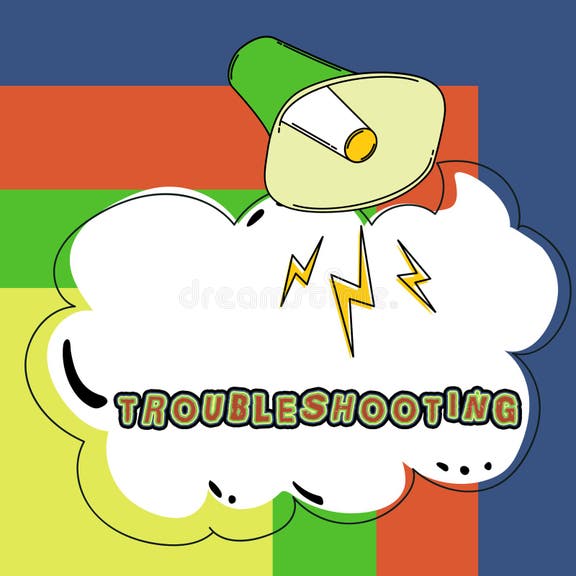 Text Caption Presenting Troubleshooting. Word for an Act of Investigating or Dealing with in the ...