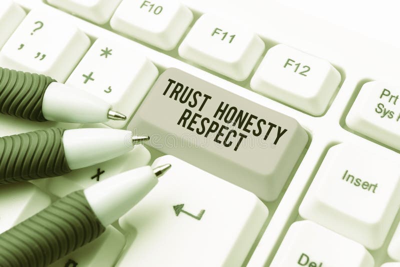 Text Caption Presenting Trust Honesty Respect. Internet Concept ... Text Caption Presenting Trust Honesty Respect. Internet Concept ...