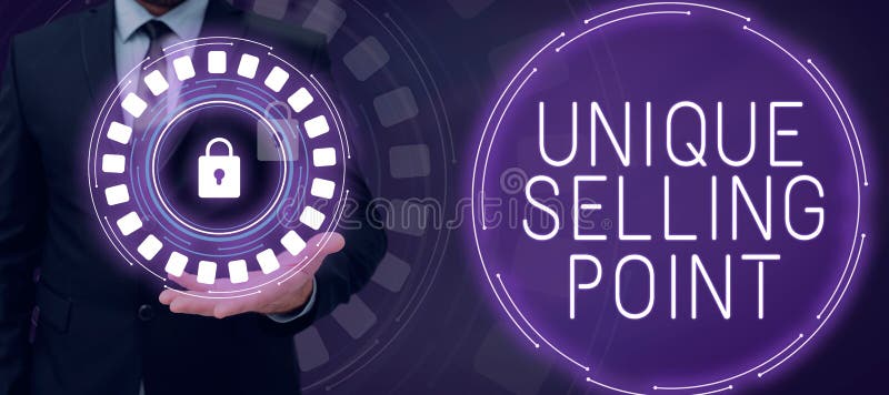 Conceptual Caption Unique Selling Point. Business Idea Differentiate a ...