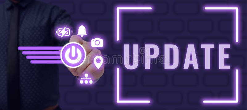Text Caption Presenting Update. Internet Concept Up To Date Make ...