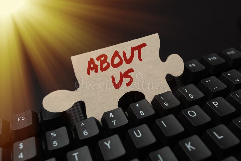 Text Showing Inspiration about Us. Business Approach To Introduce Who ...