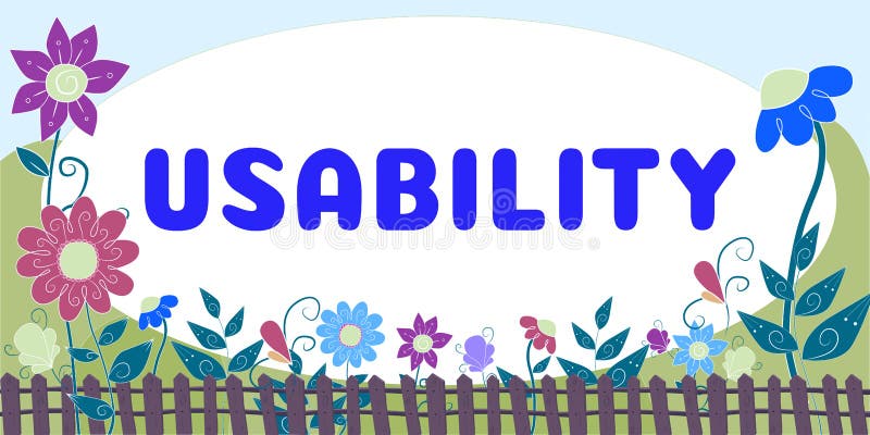 Text Caption Presenting Usability. Business Showcase a Word Assosiated ...