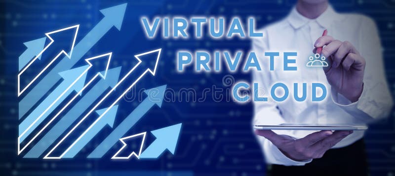 Text Showing Inspiration Virtual Private Cloud. Internet Concept ...