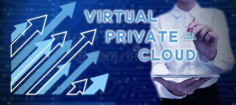 Text Showing Inspiration Virtual Private Cloud. Internet Concept Configurable Pool of Shared ...