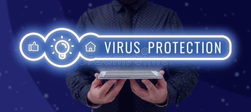 Conceptual Display Virus Protection. Business Approach Program Designed ...