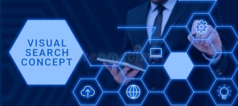 Text Caption Presenting Visual Search Concept. Business Concept ...