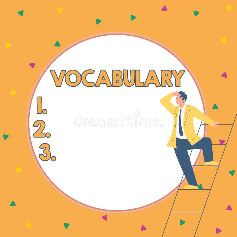 Text Caption Presenting Vocabulary. Word for Collection of Words and ...