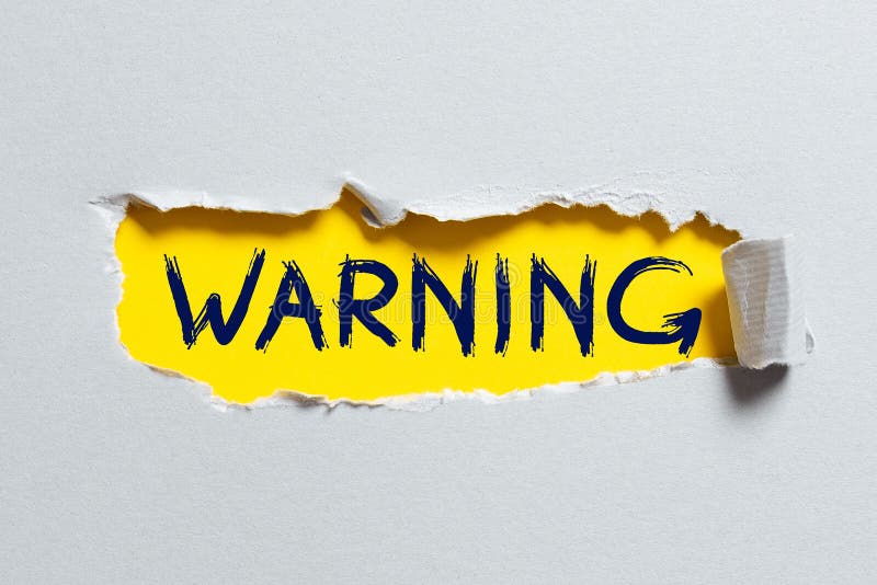 Text Showing Inspiration Warning. Business Approach Statement or Event ...