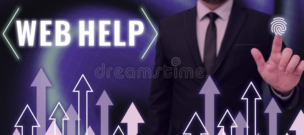 Text Sign Showing Web Help. Business Concept Procedural or Reference ...