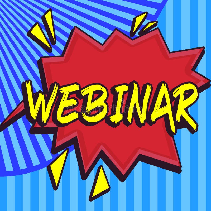 Text Caption Presenting Webinar. Business Approach Defined As Seminar ...