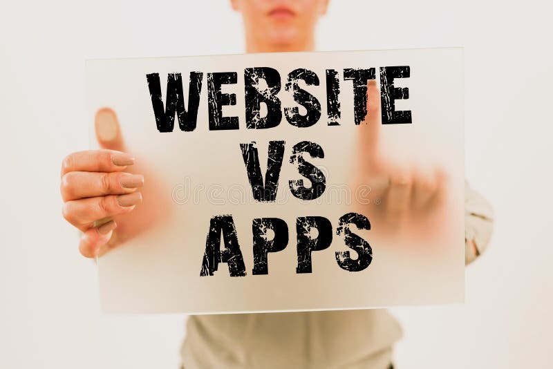Text Caption Presenting Website Vs Apps. Business Idea Doubt between ...
