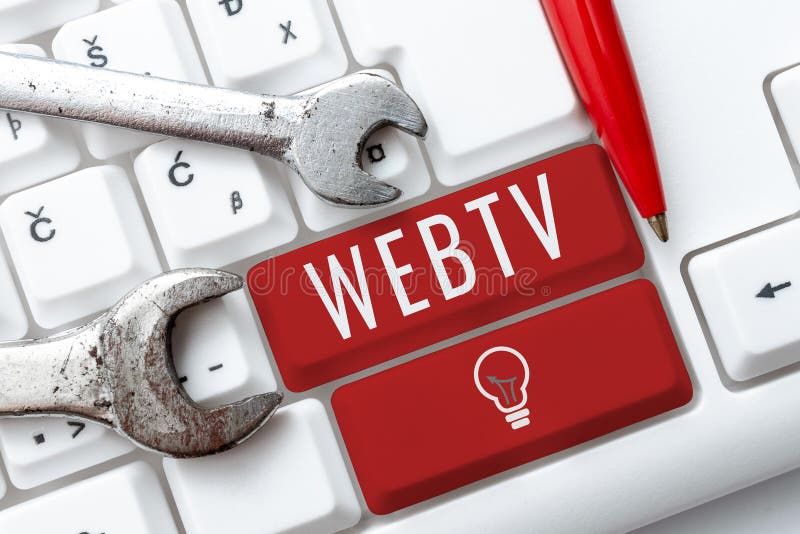Text Caption Presenting Webtv. Business Overview Internet Transmission ...