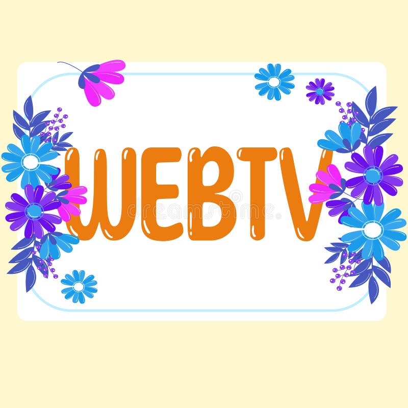 Text Caption Presenting Webtv. Internet Concept Internet Transmission ...