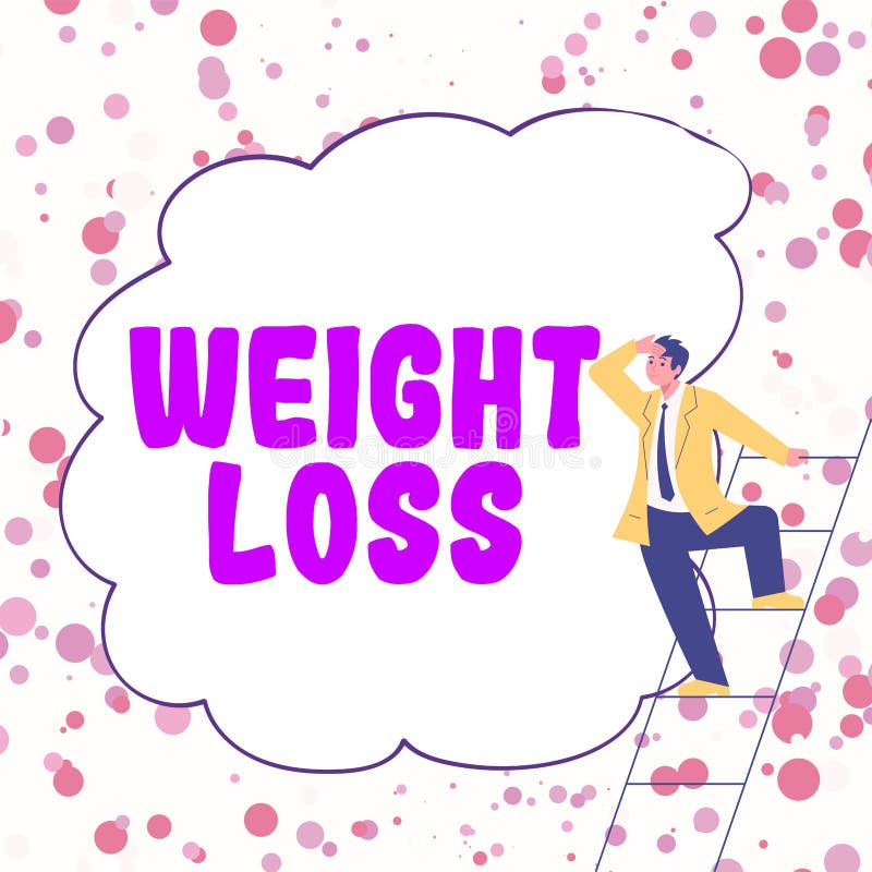 Text Caption Presenting Weight Loss. Concept Meaning Decrease in Body ...
