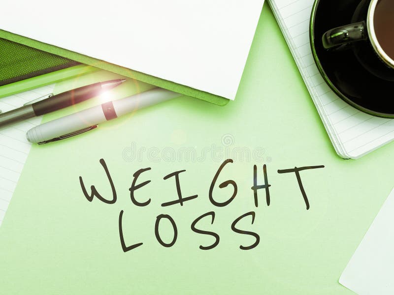Text Sign Showing Weight Loss. Business Concept Decrease in Body Fluid ...