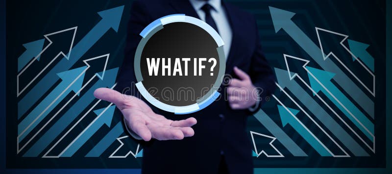 Text Caption Presenting What If. Internet Concept Study All ...