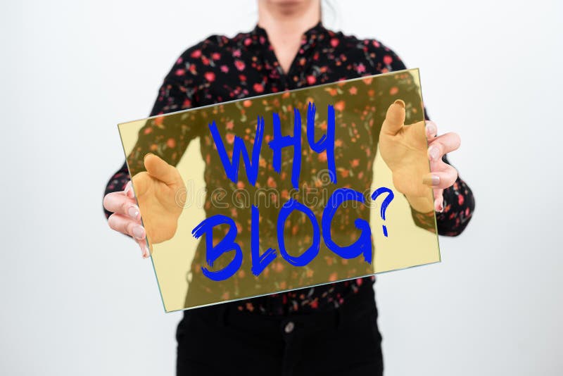 Text Caption Presenting Why Blogquestion. Internet Concept Computer ...