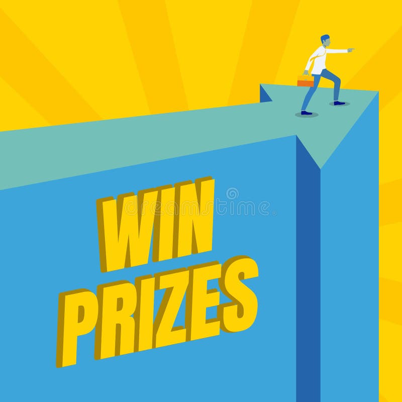 Text Caption Presenting Win Prizes. Business Idea Something Given for ...
