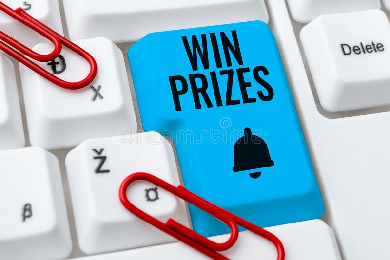 Conceptual Caption Win Prizes. Business Concept Something Given for ...