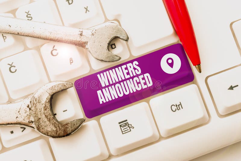 Writing Displaying Text Winners AnnouncedAnnouncing Who Won the Contest ...