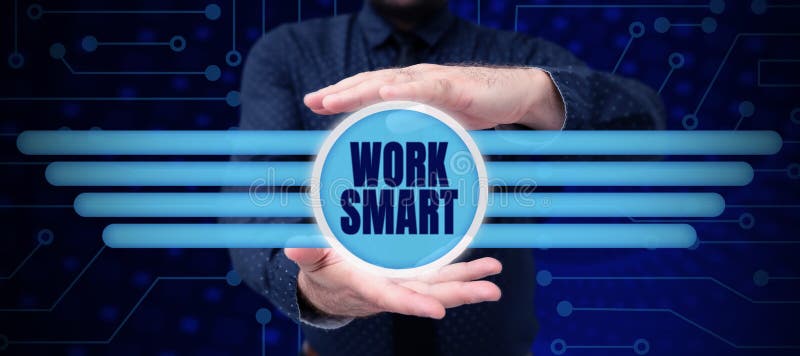 Text Caption Presenting Work Smart. Internet Concept Figuring Out in ...