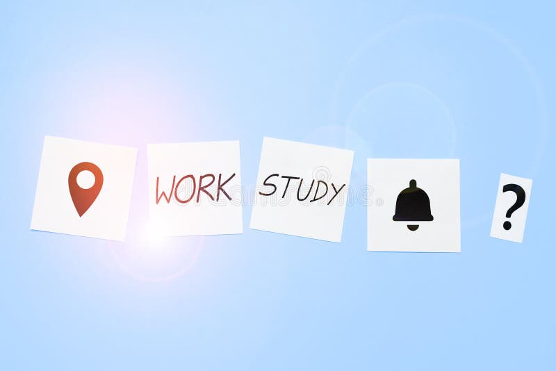 Text Caption Presenting Work Study. Concept Meaning College Program ...