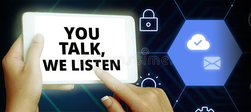 Text Caption Presenting You Talk, we Listen. Business Approach Two Way ... Text Caption Presenting You Talk, we Listen. Business Approach Two Way ...