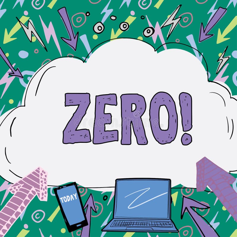 Handwriting Text Zero. Internet Concept No Quantity or Number Nought ...