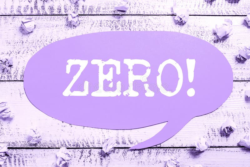 Text Caption Presenting Zero. Word for No Quantity or Number Nought ...