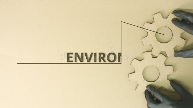 Environment Text and Recycled Cardboard Cogwheels Stock Video - Video ...