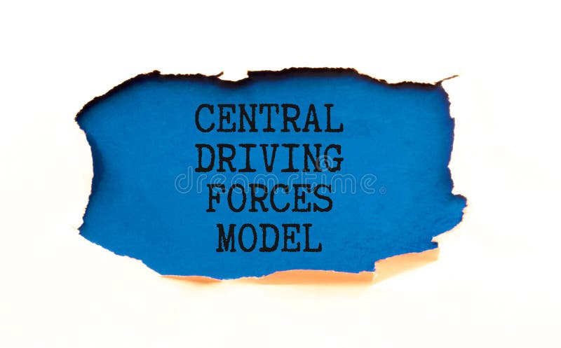 Text Central Driving Forces Model Wooden Block Business Concept Stock ...